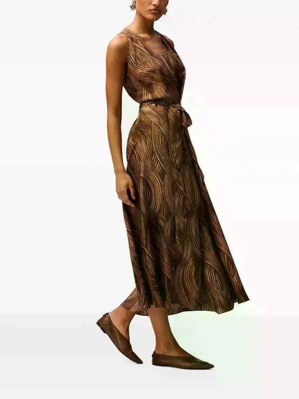 RETORI Printed Silk Midi Dress
