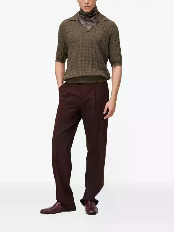 RETORI Micro-argyle Superfine-cotton T-shirt