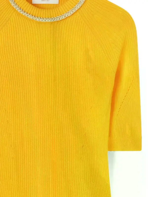 RETORI Retro'i Chain-detail Rib-knitted T-shirt