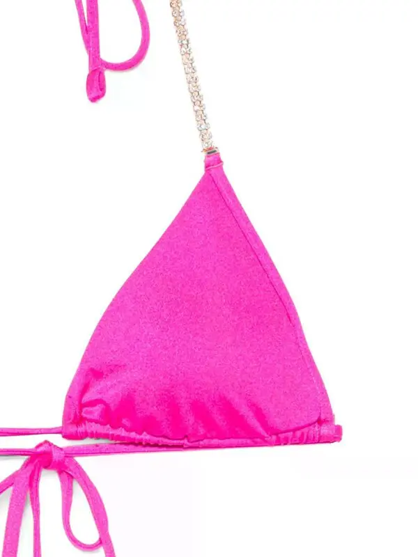 CHIARA FERRAGNI Crystal-embellished Triangle Bikini Top