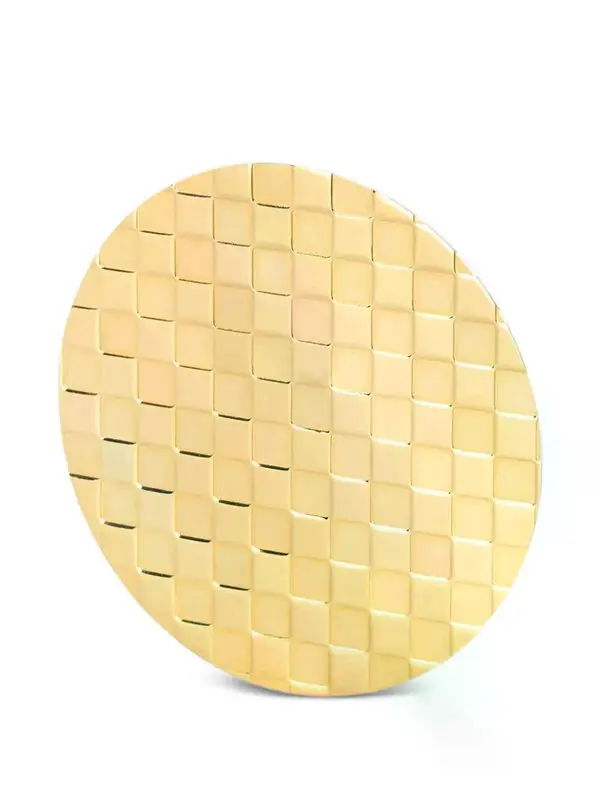 RETORI Damier Round Brooch - Gold