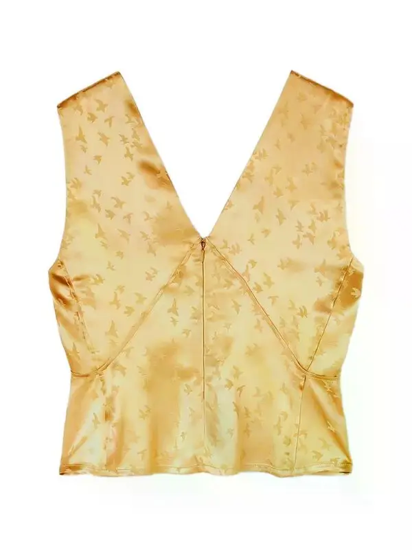 RETORI Retrojacquard Patterned V-neck Sleeveless Top