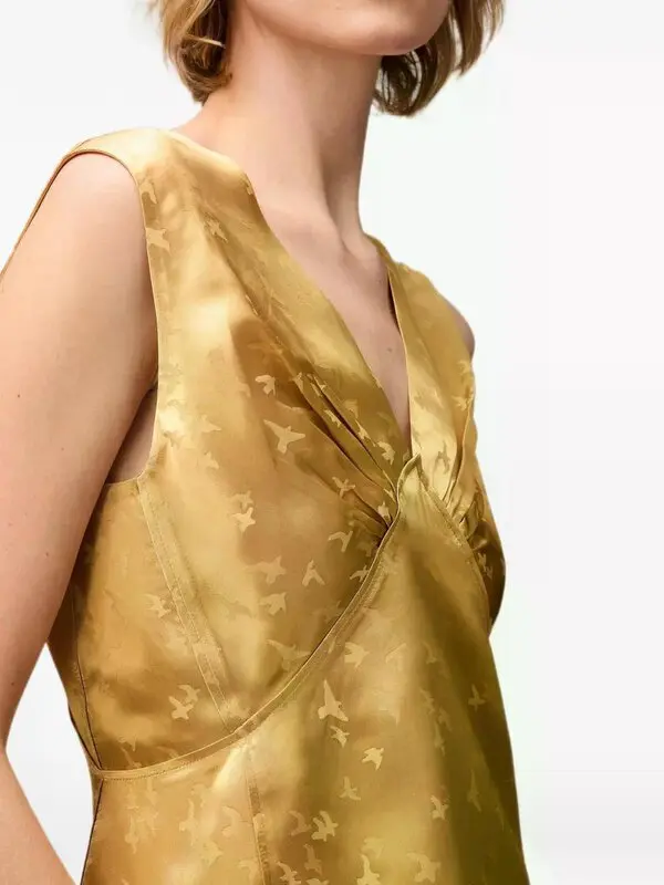 RETORI Retrojacquard Patterned V-neck Sleeveless Top