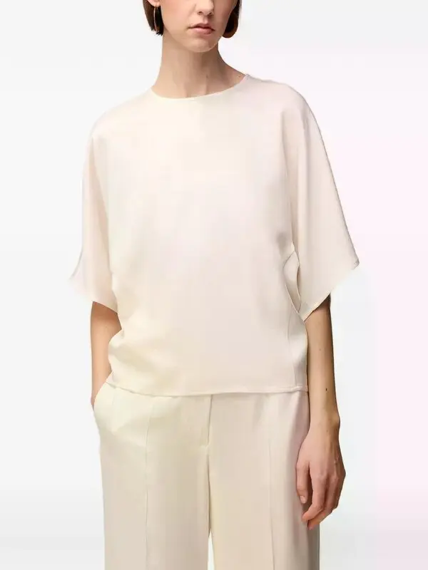 RETORI Keyhole-back Satin Top