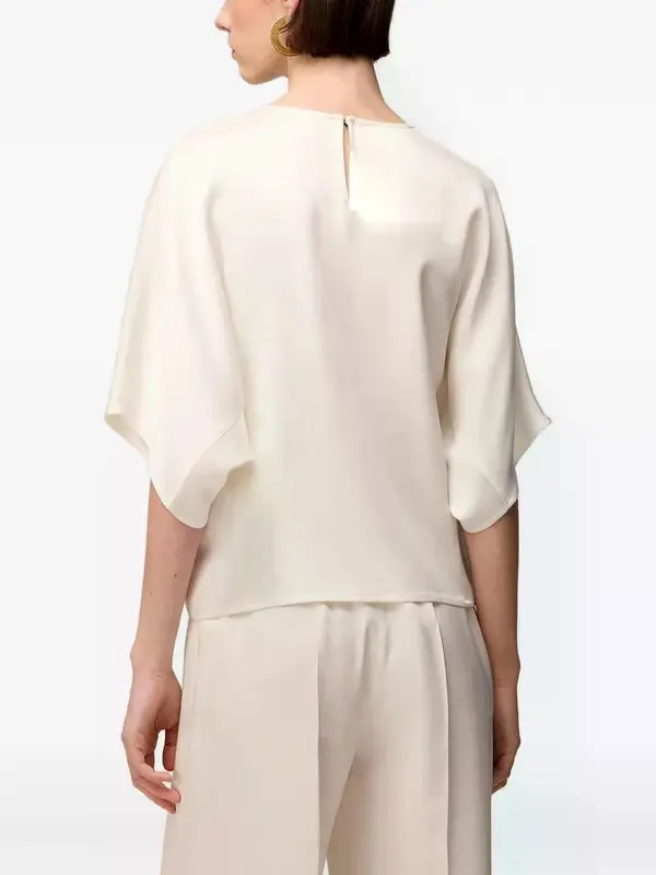 RETORI Keyhole-back Satin Top
