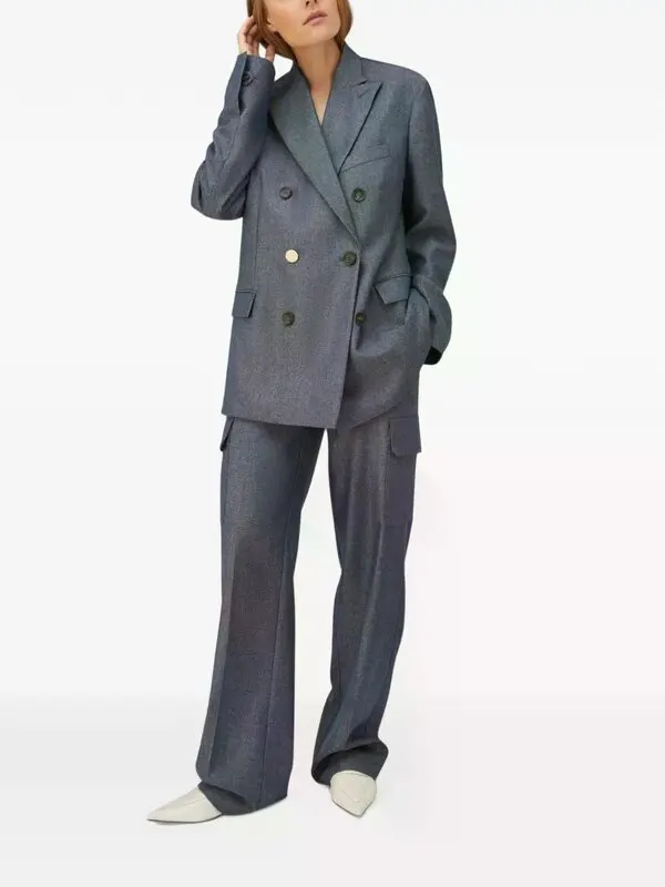 RETORI Double-breasted Peak-lapel Wool Blazer