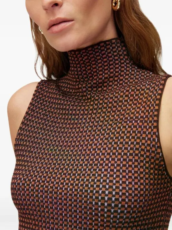 RETORI Jacquard-knit Sleeveless Top