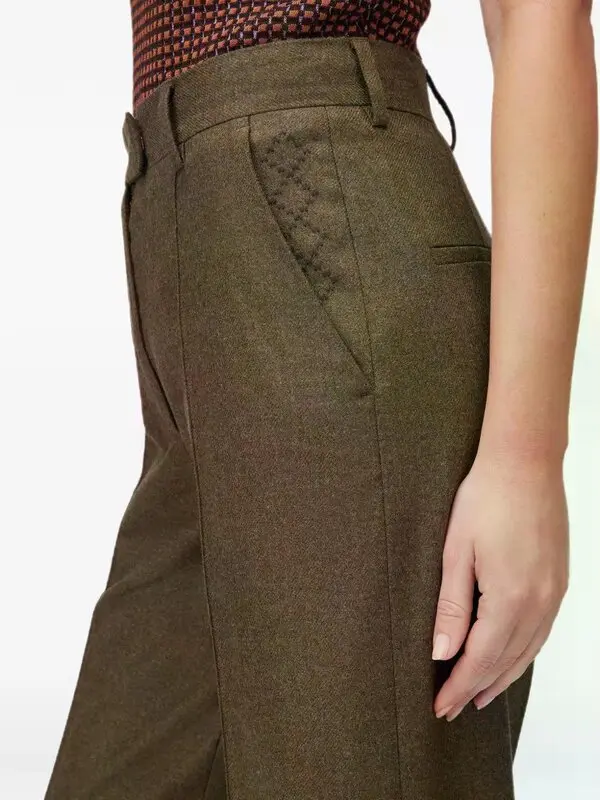 RETORI Embroidered Pleated Trousers