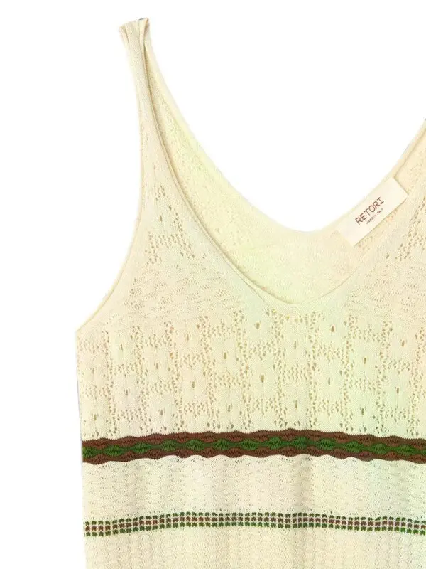 RETORI Mix-stitch Knit Cotton Top