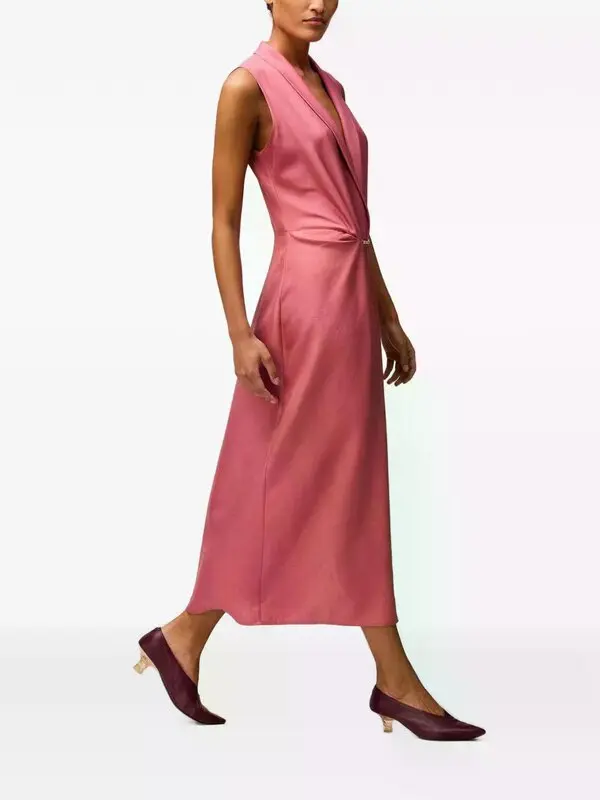 RETORI Silk Wrap Midi Dress
