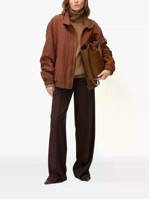 RETORI Wrinkled-effect Bomber Jacket