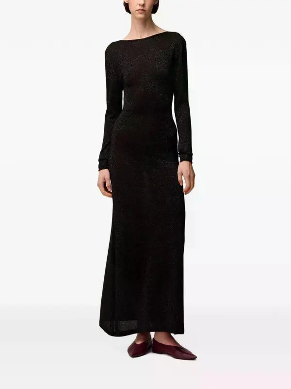 RETORI Intertwined-pattern V-neck Maxi Dress