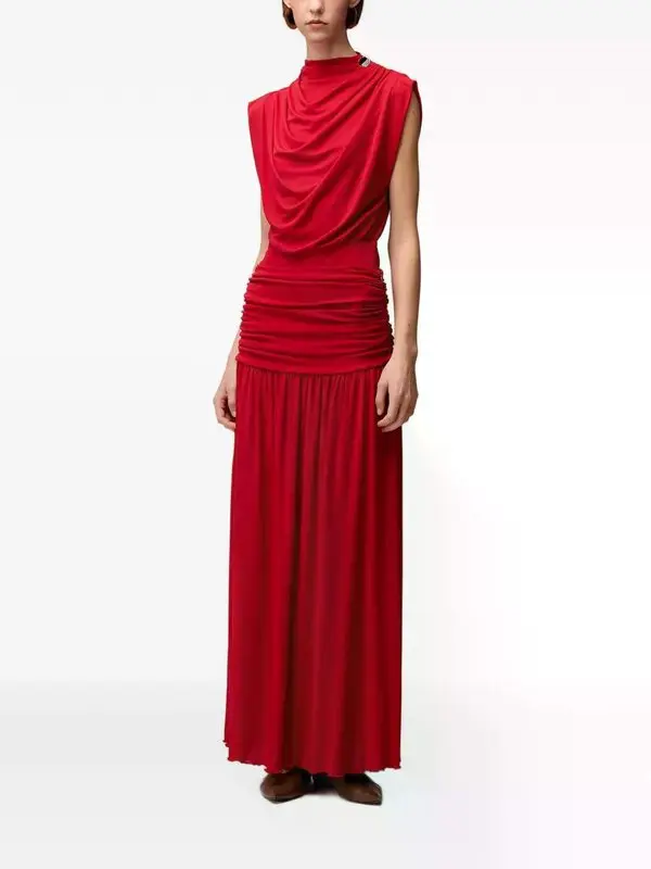 RETORI Draped Jersey Maxi Skirt