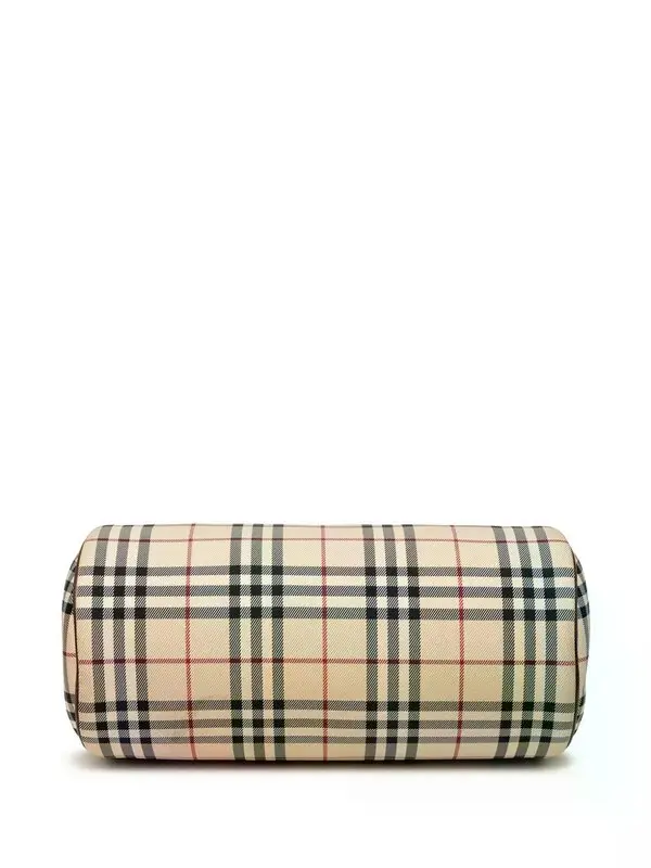 Burberry 2000-2017 House Check Canvas Barrel Handbag