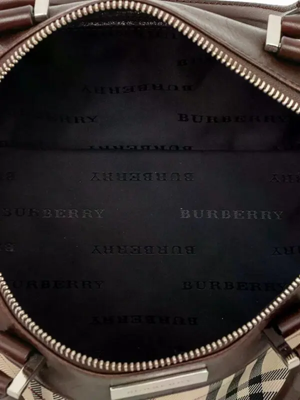 Burberry 2000-2017 House Check Canvas Barrel Handbag