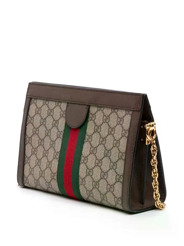 Gucci Ophidia Gg Supreme Web Small Chain Crossbody Bag - Neutrals
