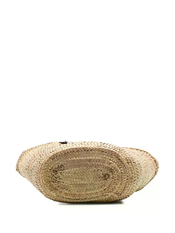 Loewe 2018 Medium Raffia Anagram Basket Tote Bag
