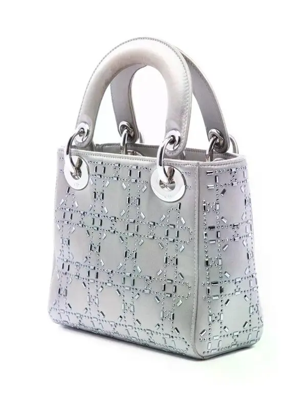 Dior Mini Lady Satchel With Crystal Embellishments