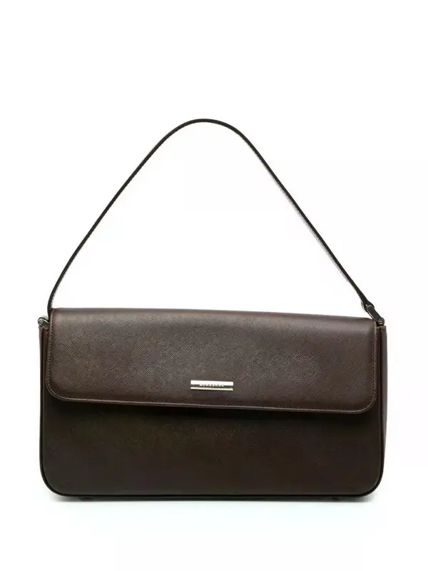 Burberry 2000-2017 Leather Flap Shoulder Bag - Brown