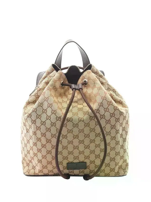 Gucci 2000-2015 Gg Canvas Drawstring Backpack - Neutrals