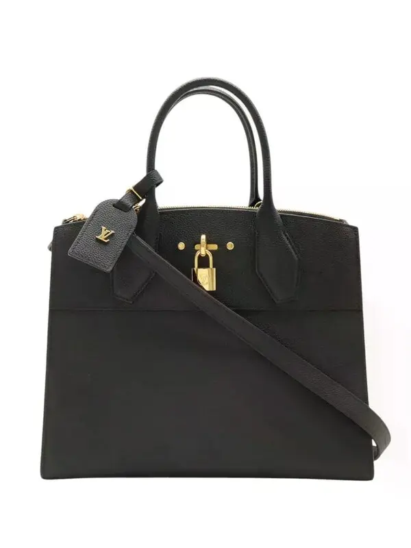 LOUIS VUITTON 2021-2026 Leather City Steamer Mm Satchel - Black