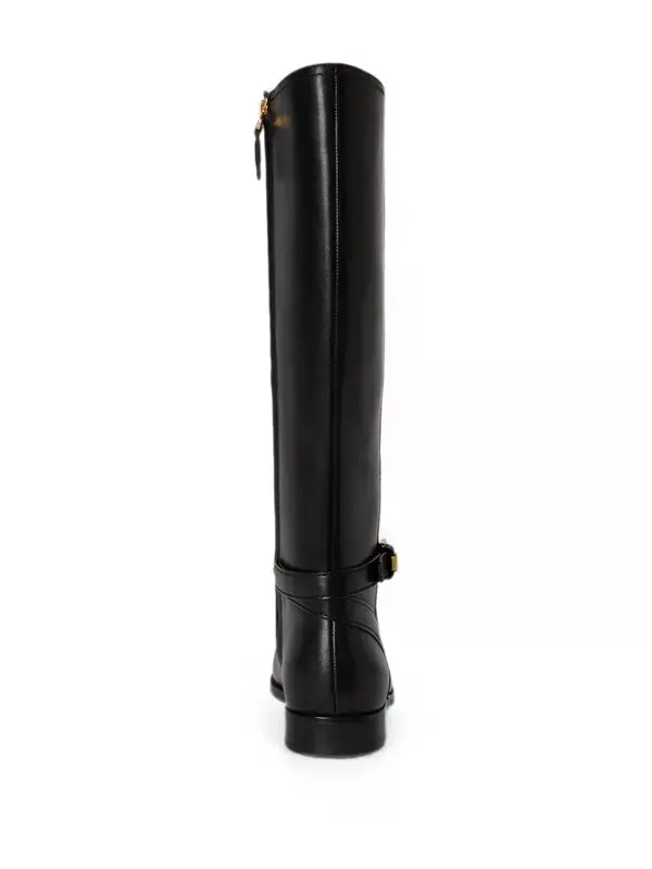Ralph Lauren Brooke Buckled Leather Boots
