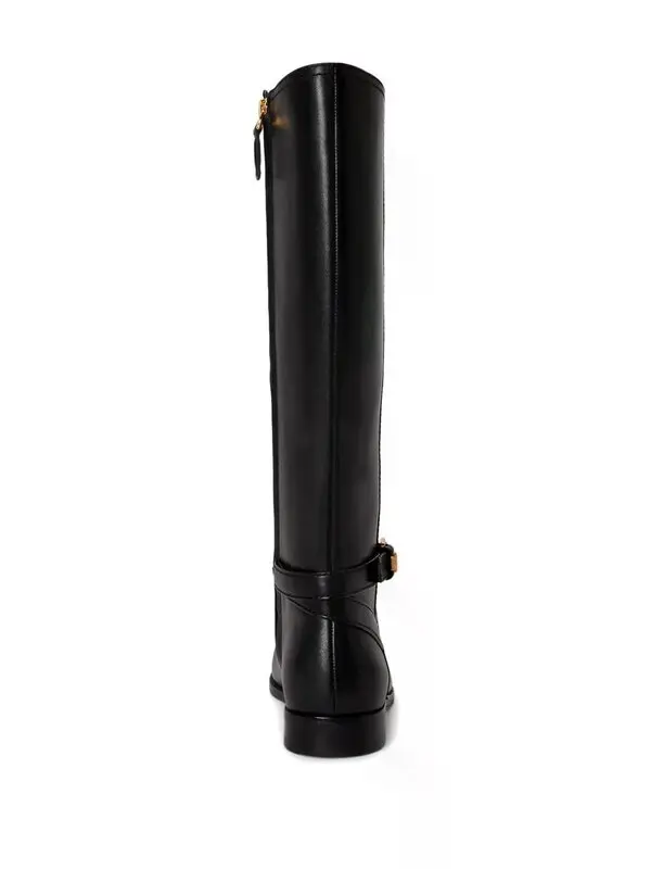 Ralph Lauren Brooke Buckled Leather Boots