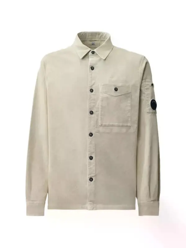 C.P. COMPANY Lens-detail Chest-pocket Shirt - Neutrals