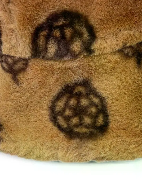 Guess Logo-pattern Faux-fur Bucket Hat