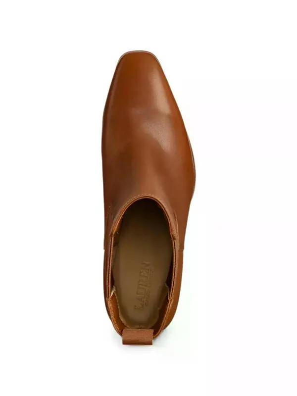 Ralph Lauren Square-toe Leather Ankle Boots