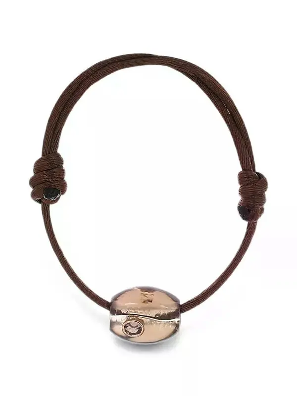 DEZSO Smoky Quartz And Garnet Cowry Bracelet - Brown