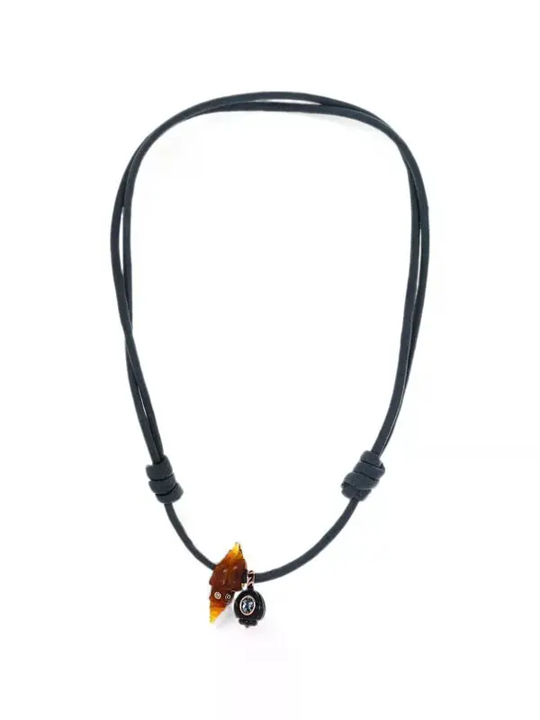 DEZSO Agate Shell Pendant Necklace - Pink