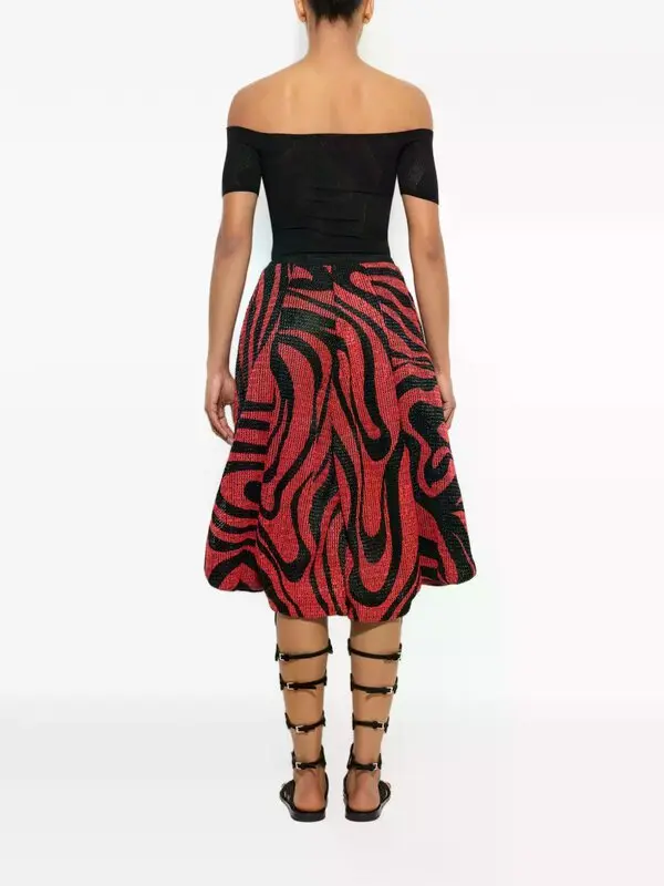 Emilio Pucci Marmo-print Raffia Wide Pants