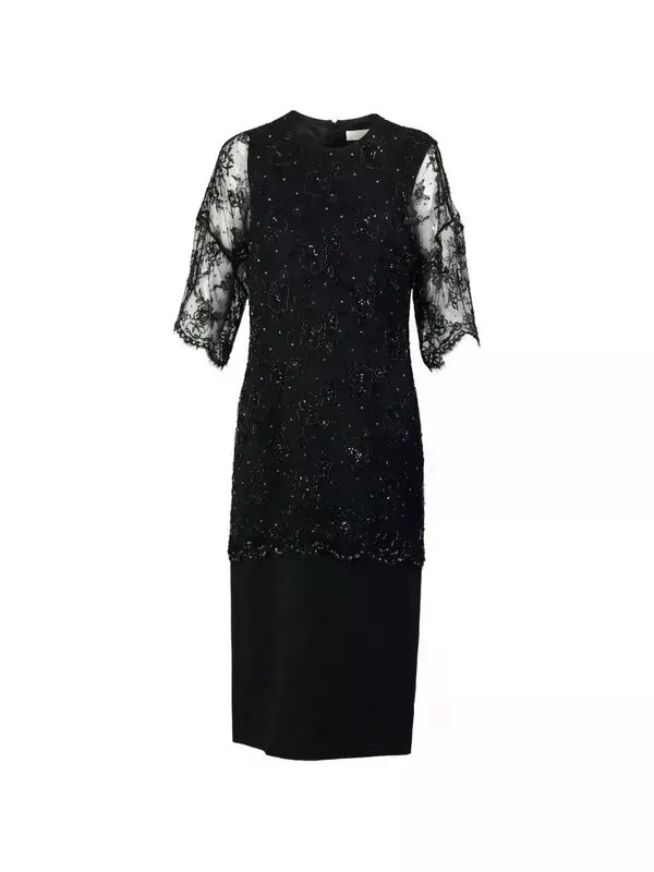 Valentino Garavani Embellished Lace Midi Dress