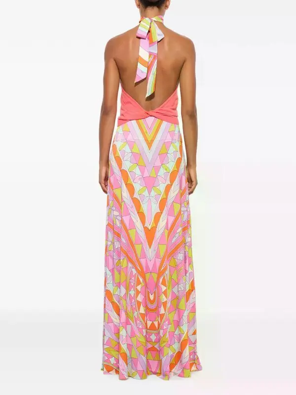 Emilio Pucci Graphic-print High-waisted Maxi Skirt - Pink