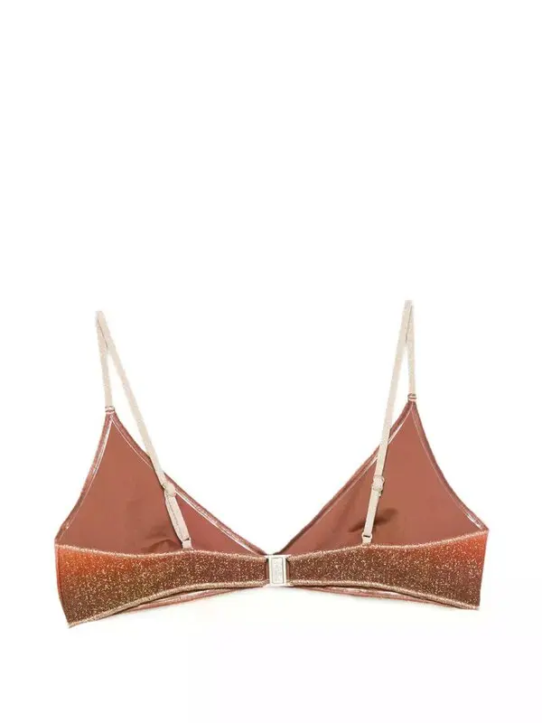 MC2 SAINT BARTH Paloma Glitter Bikini Top - Orange