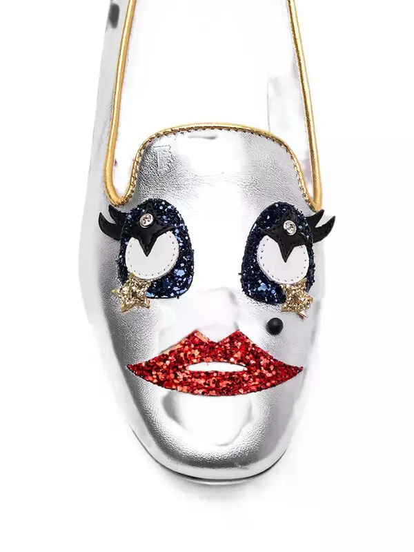 TOD'S Sequin-embellished Metallic-effect Loafers