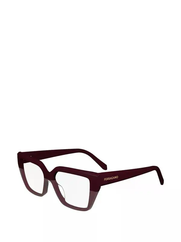 FERRAGAMO Square Frame Eyeglasses - Red