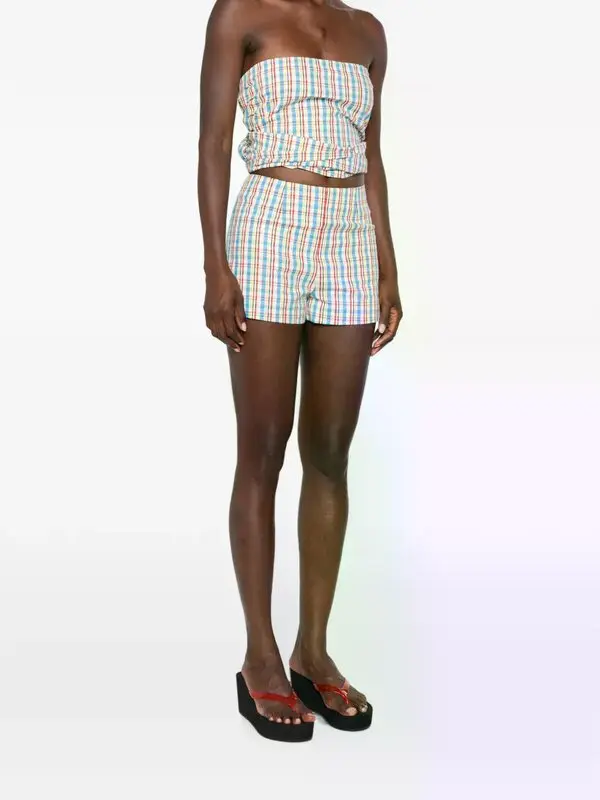 Faithfull The Brand Aurora Check-pattern Shorts
