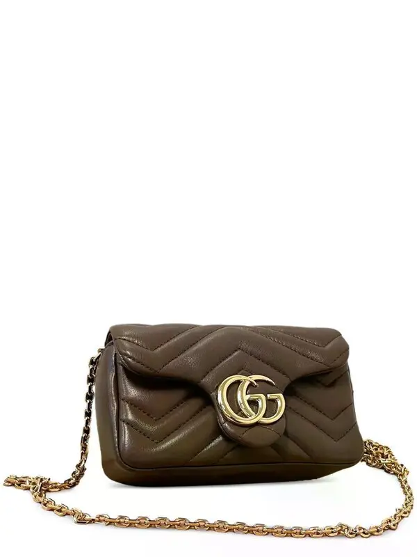 Gucci Marmont Matelassé Calf Leather Mini Bag - Brown