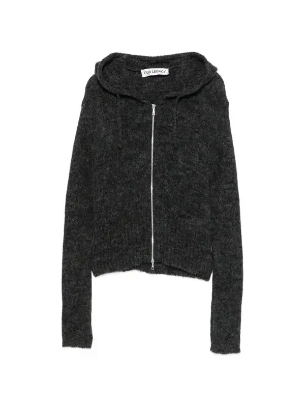 Our Legacy Compact Hood Zip-up Cardigan - Neutrals