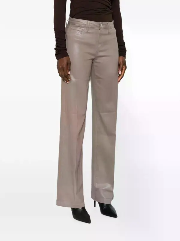 L'Agence Cçayton Coated Wide-leg Jeans
