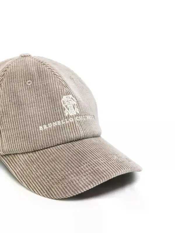Brunello Cucinelli Corduroy Baseball Cap - Neutrals