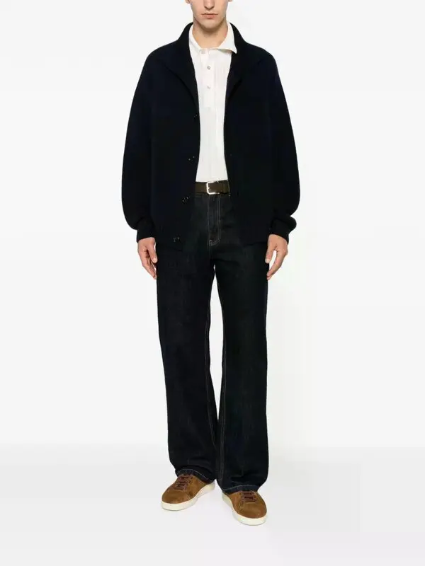 TOM FORD Ribbed Knit Shawl Collar Cardigan