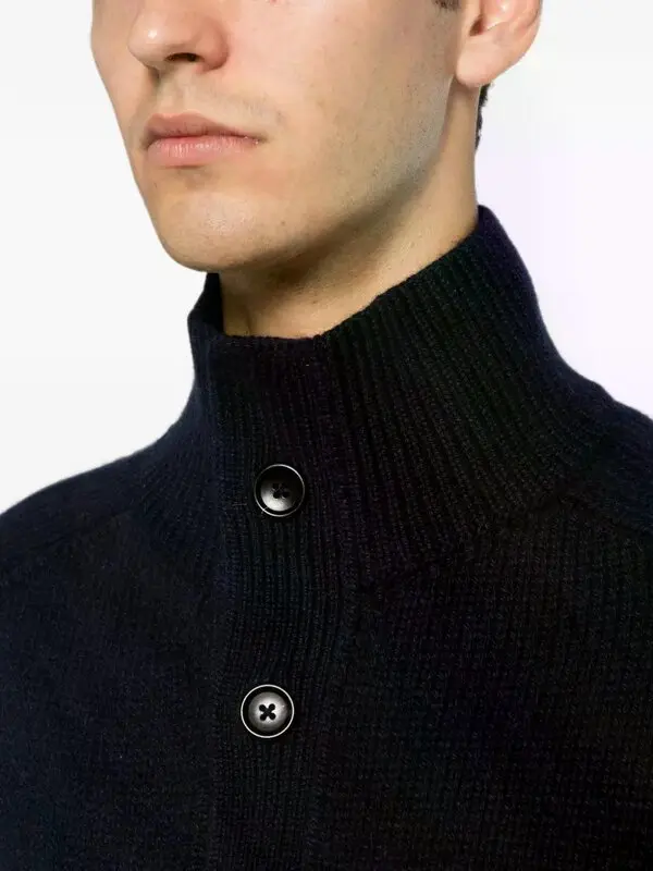 TOM FORD Ribbed Knit Shawl Collar Cardigan