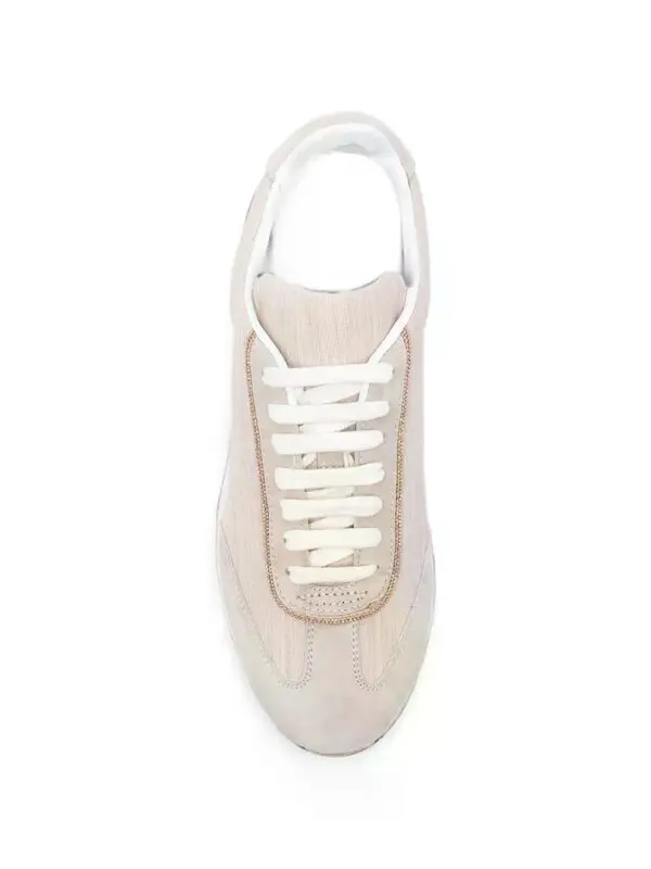 Fabiana Filippi Bead-trim Panelled Sneakers