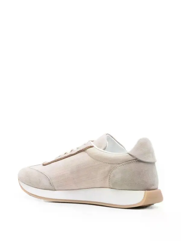 Fabiana Filippi Panelled Sneakers With Bead Trim
