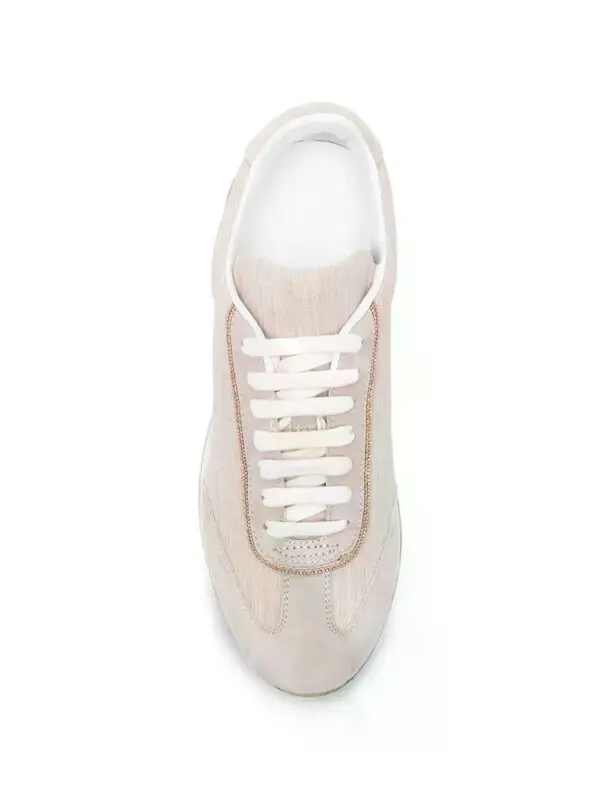 Fabiana Filippi Panelled Sneakers With Bead Trim