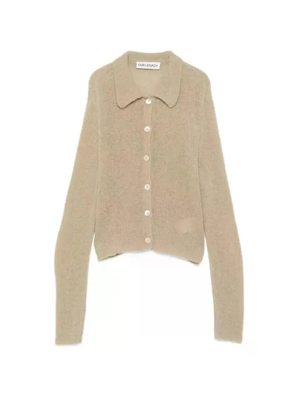 Our Legacy Mazzy Polo-collar Cardigan - Green