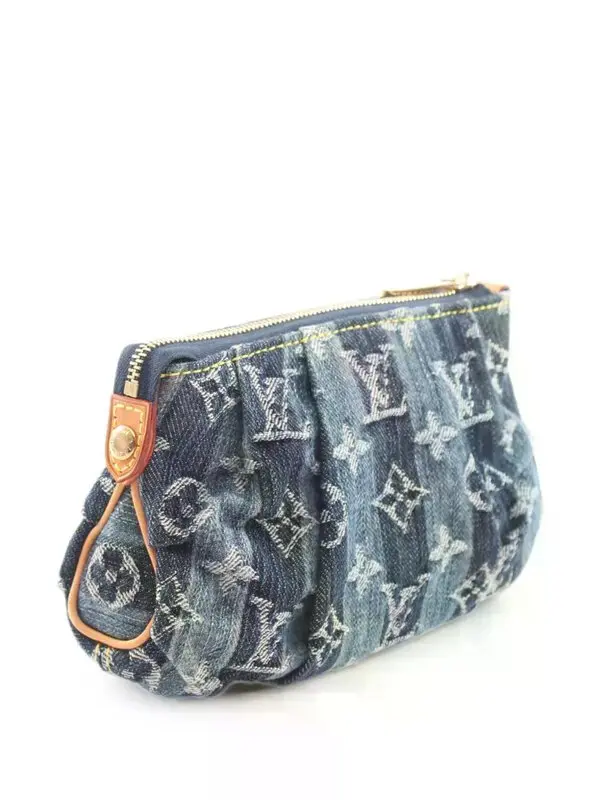 LOUIS VUITTON Monogram Denim Trouss Rayet Pouch - Blue